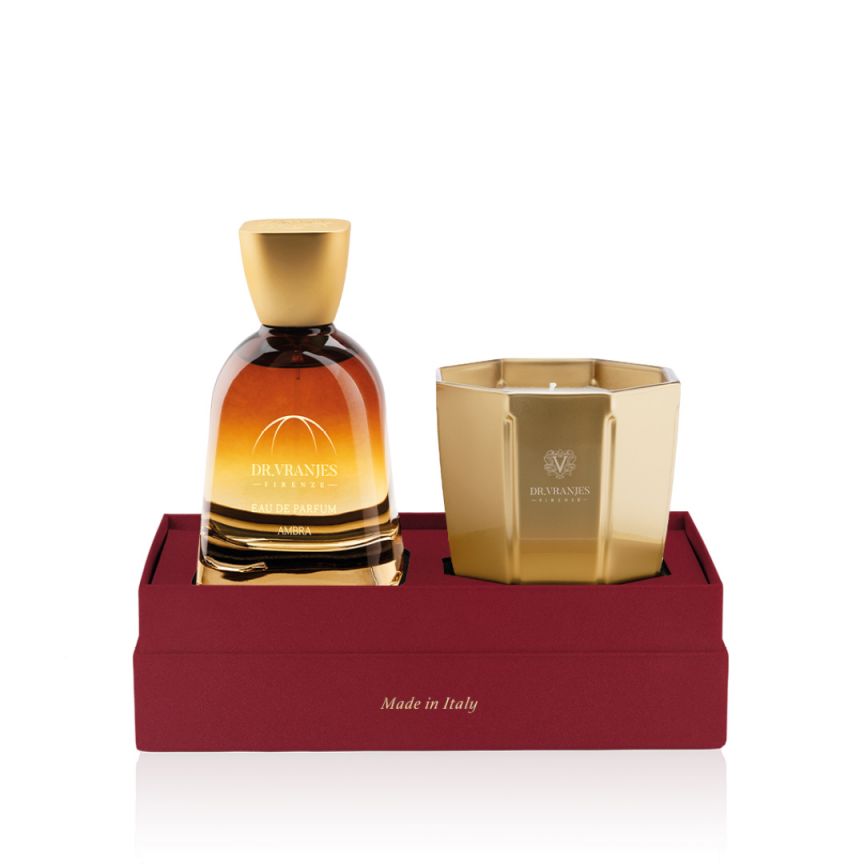 Dr Vranjes Gift Set with Eau de Parfum 100ml and 80gCandle - Ambra - HOUSE D'LUXE